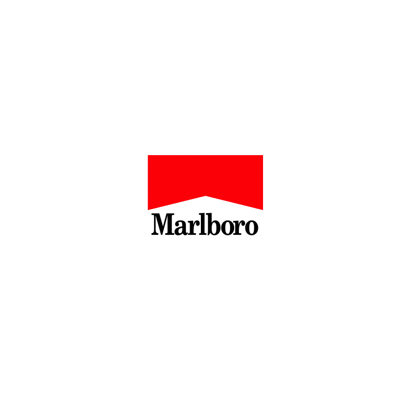 STICKER MARLBORO-Logo rouge carré L 80 h 70 mm
